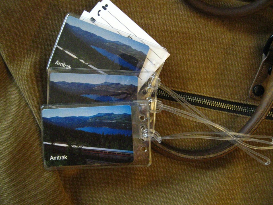 Amtrak Luggage Tags - Railroad Train Playing Cards Locomotive Suitcase ...