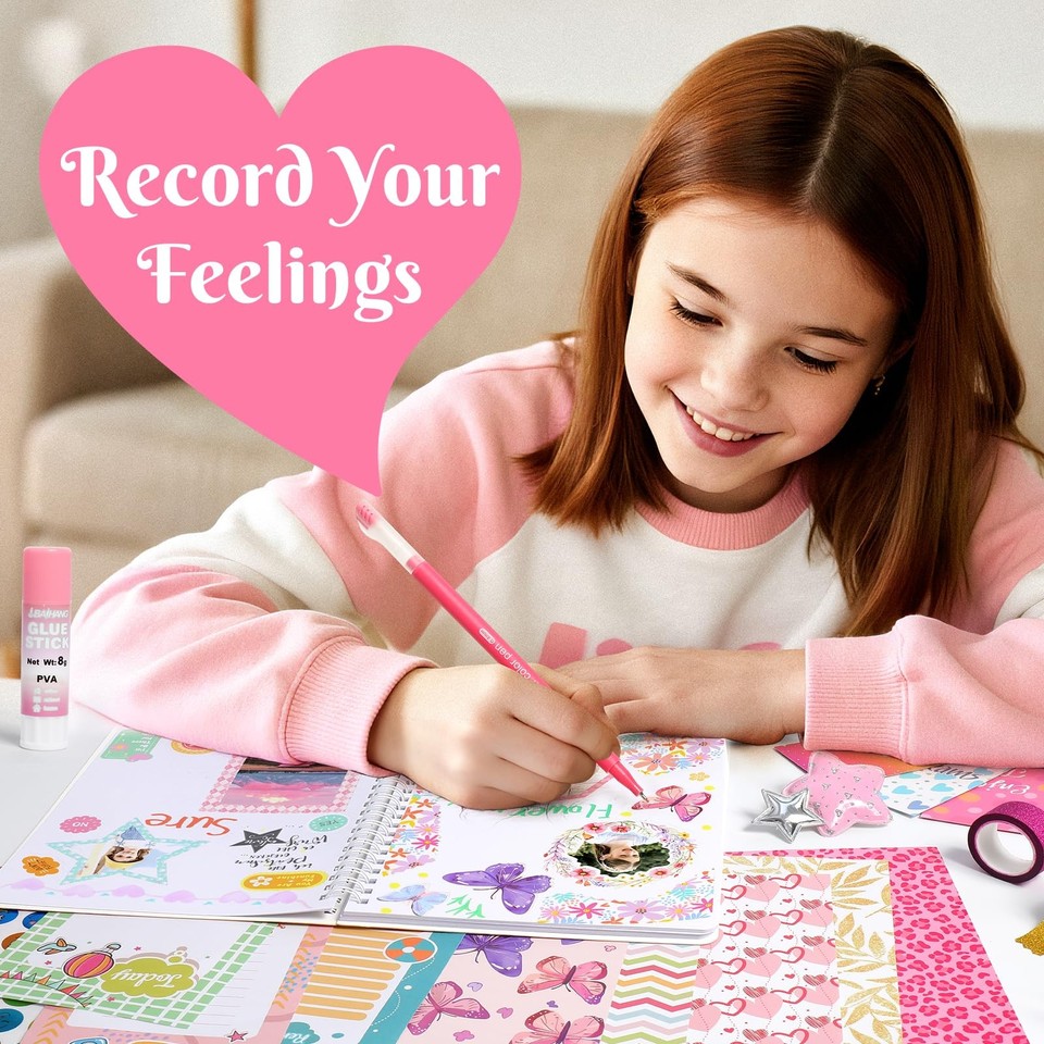 2-Pack DIY Journal Kit for Girls, Journal Set for Tween & Teen Girl 6-8 ...