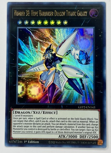 Yu-Gi-Oh Number 38: Hope Harbinger Dragon Titanic Galaxy GFP2-EN143 1st ...