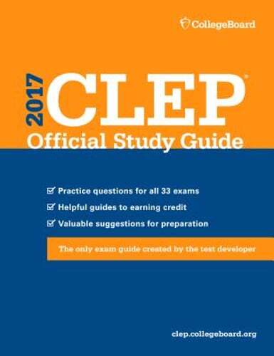 CLEP Official Study Guide 2017 by College Board: Used 9781457307782| eBay