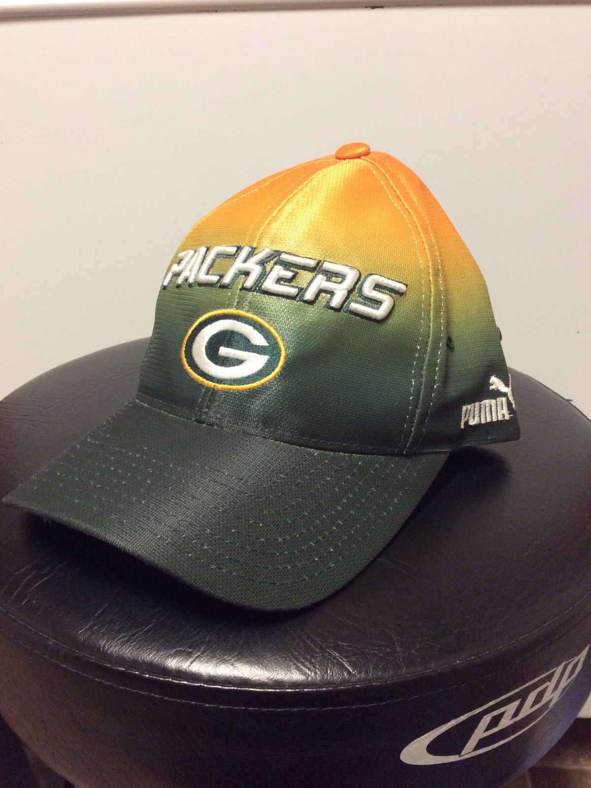 Puma Green Bay Packers Hat NFL Pro Line Green Gold Strapback Adjustable ...