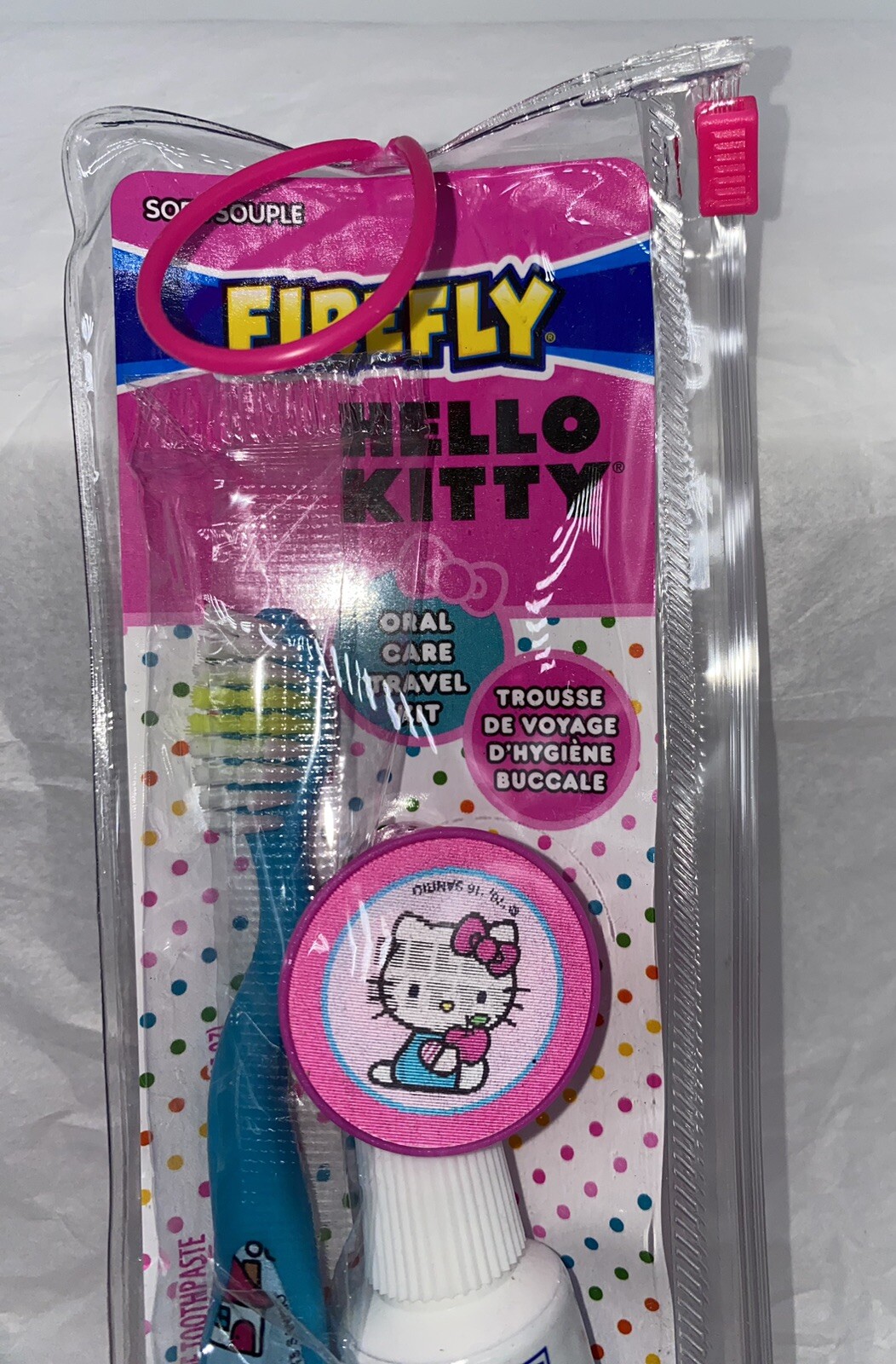HELLO KITTY Kids Soft Toothbrush Toothpaste Travel Kit NEW Blue, Pink ...