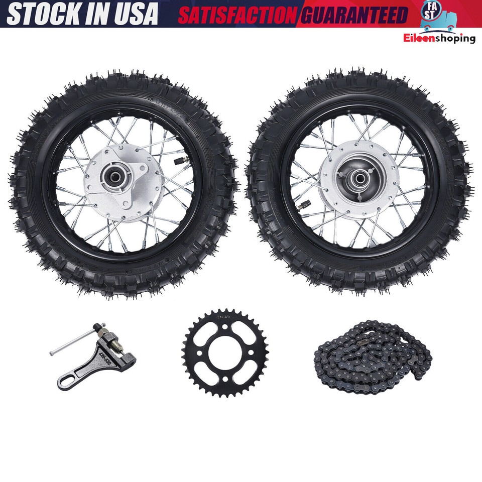 2.50-10 Front Rear Tire Rim Wheel Drum Brake Pit Bike For Honda CRF50 ...