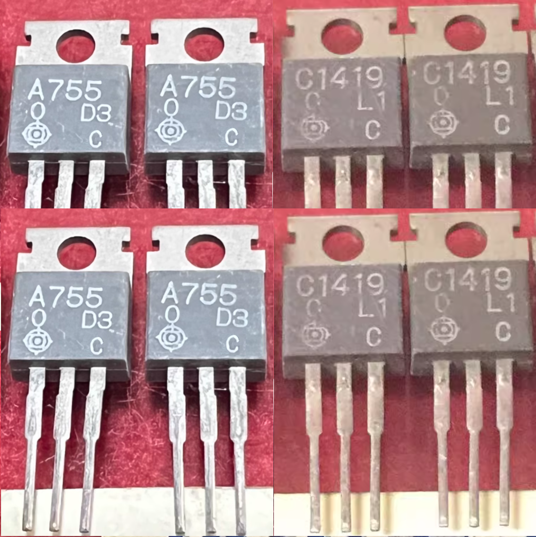 1pairs (2PCS) Transistor HITACHI TO-220 2SA755+2SC1419 A755+C1419 | eBay