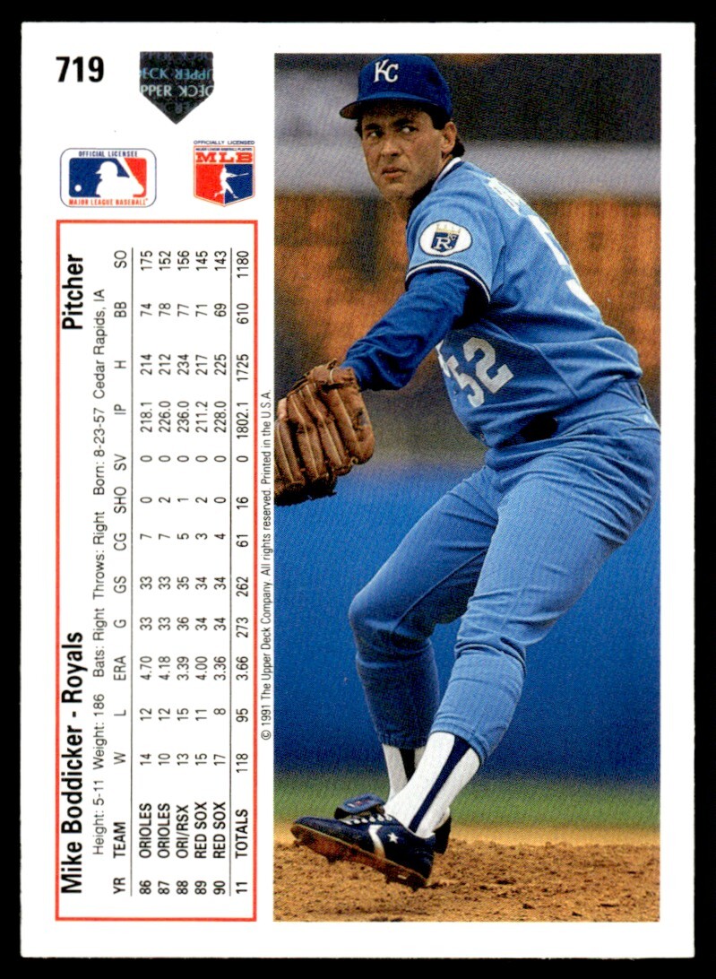 1991 Upper Deck - #719 Mike Boddicker for sale online | eBay