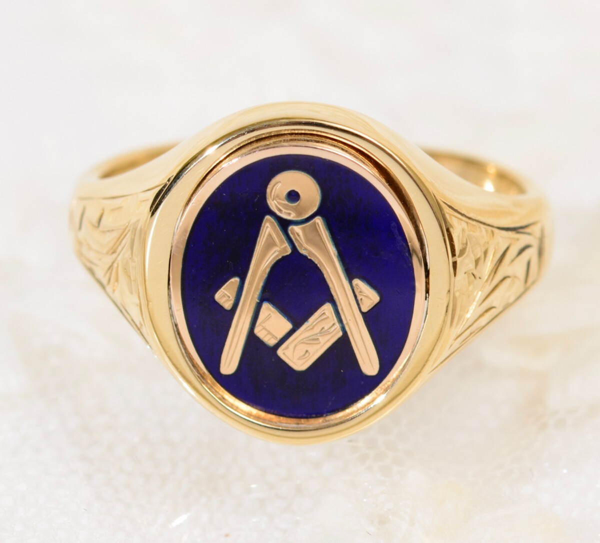 9ct Gold Craft Masonic Signet Ring Reversible Head Sq… - Gem