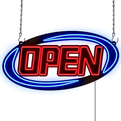 Open Signs for Business, 32x16 inches Large Neon Open Sign with Remote ...