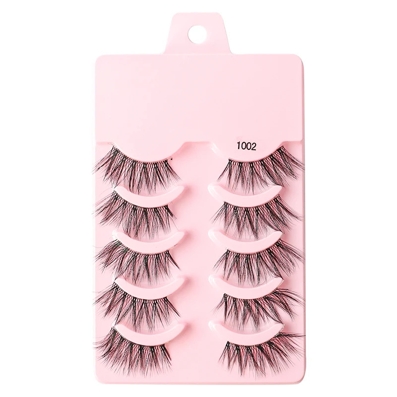 Half Eyelashes 3/5 Half Lashes Soft Natural Cat Eye Lashes Makeup Tool ...