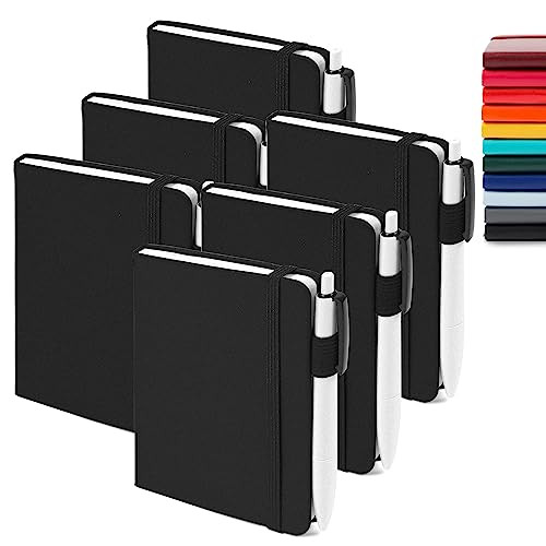6 Pack Pocket Mini Notebooks Bulk, Small Cute Memo Notepads Hardcover ...
