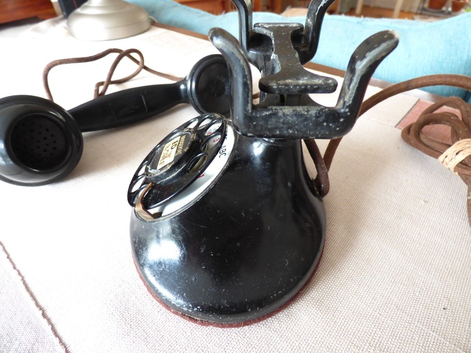 Antique Western Electric 202 Telephone w E1 handset & 4H dial | eBay