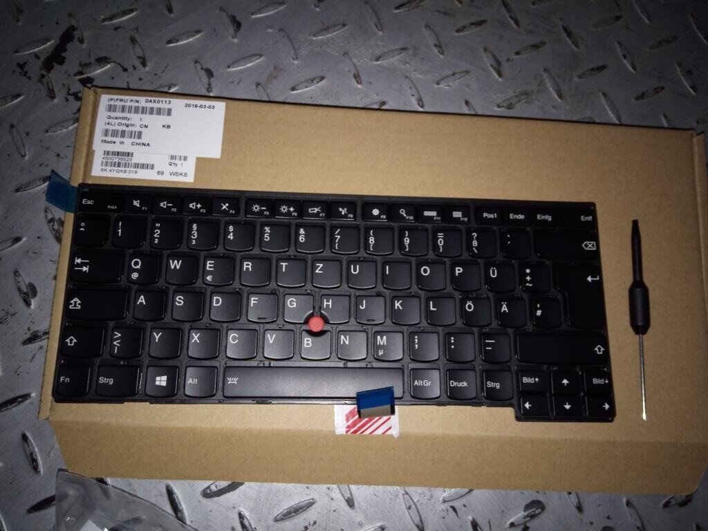 Original 04X0113 Lenovo Thinkpad Keyboard German Backlight T431s T440s ...