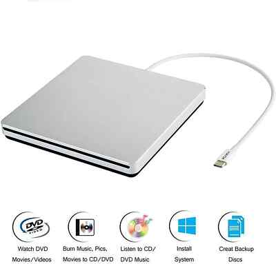 USB-C Superdrive External DVD/CD Reader Burner for Apple Macbook Air ...