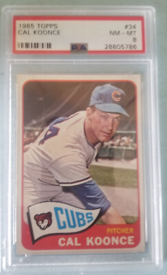 1965 Topps #34 Cal Koonce PSA 8 NM-MT CUBS | eBay
