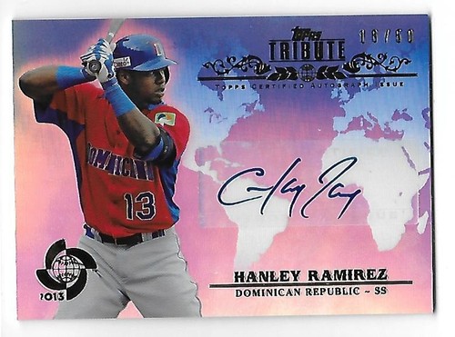 HANLEY RAMIREZ 2013 Topps Tribute WBC Autographs Blue auto /50 Red Sox ...