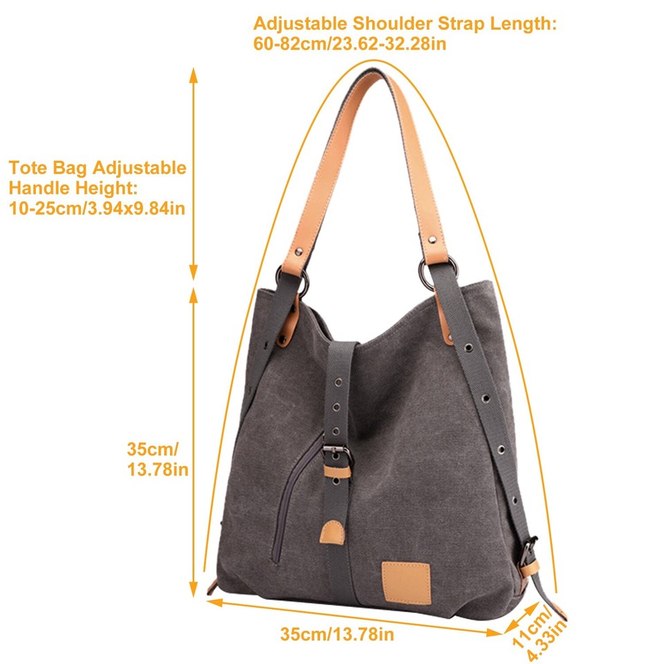 Women Lady Canvas Tote Bag Fashion Handbag Shoulder Bag Backpack ...