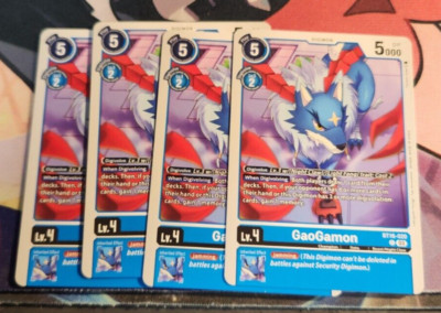 x4 Digimon Beginning Observer GAOGAMON Blue Common BT16-020 | eBay