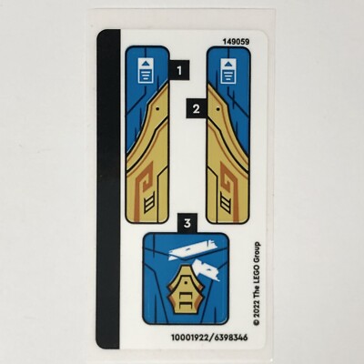 LEGO STICKER SHEET 71768 Ninjago Jay's Golden Dragon Motorbike Decals ...