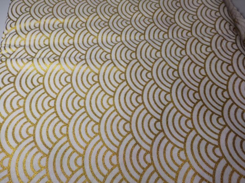 Unbranded Cotton Fabric-Golden Fan Scrolls-1 Yard-sku 310242 | eBay