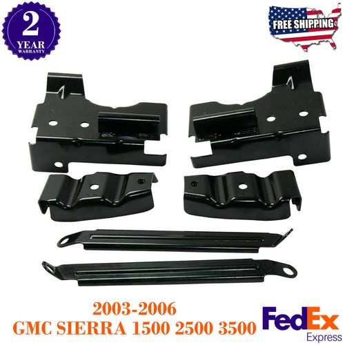 Front Bumper Bracket Set For 2003-2006 GMC SIERRA 1500 2500 3500 | eBay