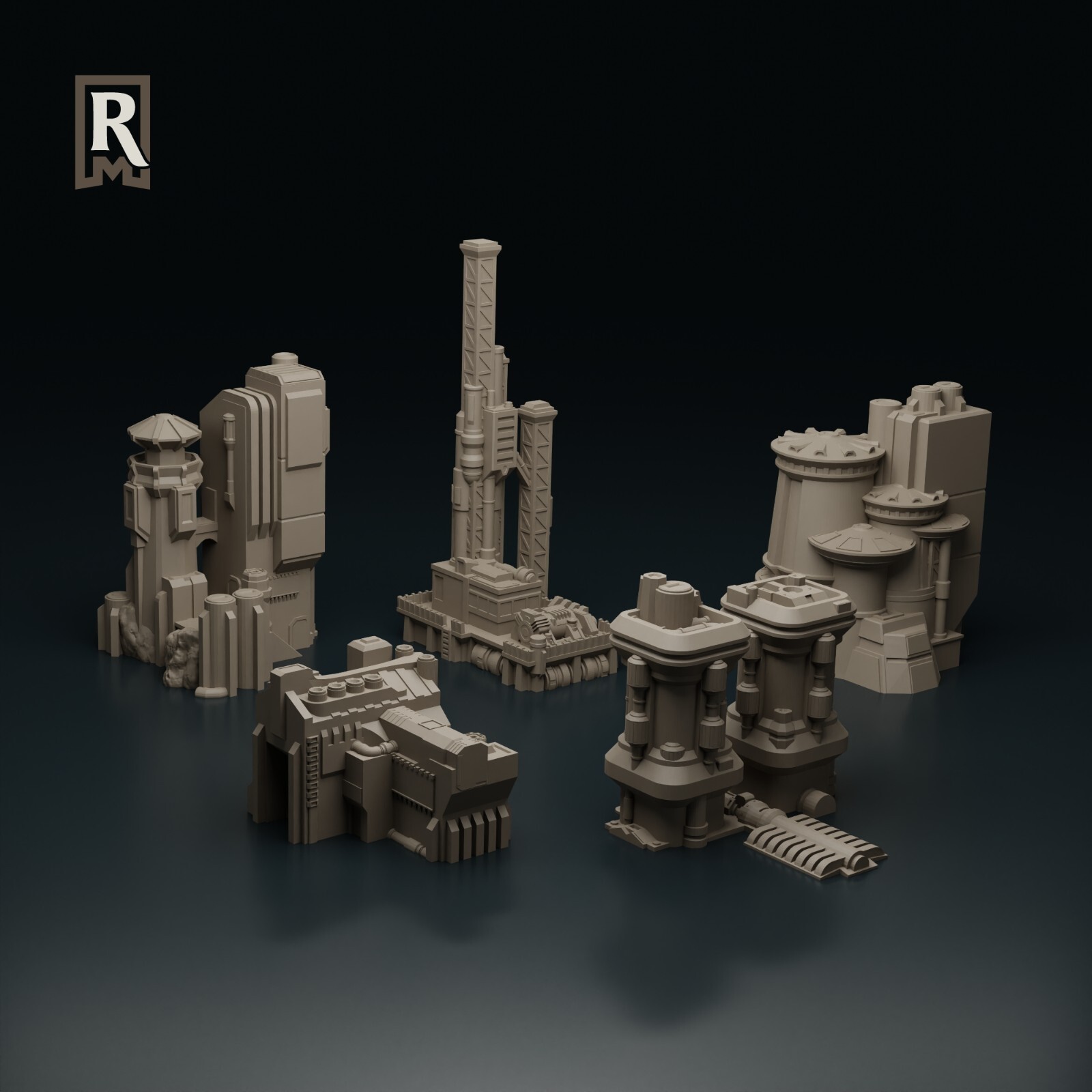 Cityscape Terrain Set 7 - Miniature Terrain Set epic 6mm/8mm battletech ...