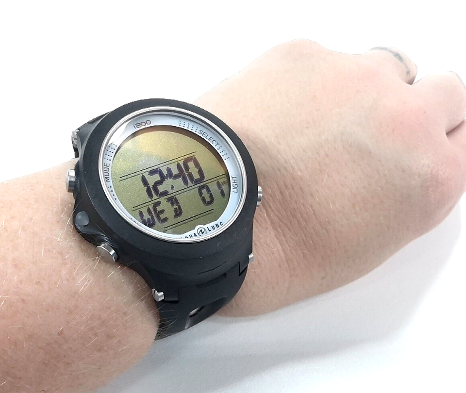 Aqua Lung i200 Wrist Watch Scuba Computer Air, Nitrox Free Dive, Gauge ...