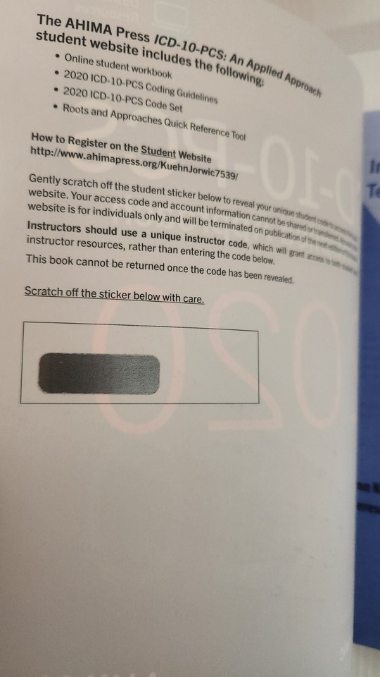 ICD-10-PCS An Applied Approach 2020 Brand New 9781584267539 | eBay