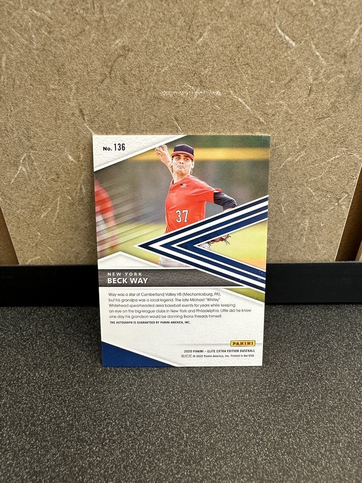 2020 Elite Extra Edition Beck Way Auto #136 Yankees Rookies | eBay