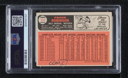 1966 Topps Frank Robinson #310 PSA 4 HOF | eBay