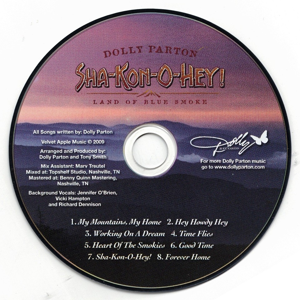 DOLLY PARTON Sha-Kon-O-Hey! Land of Blue Smoke DOLLYWOOD CD Forever ...