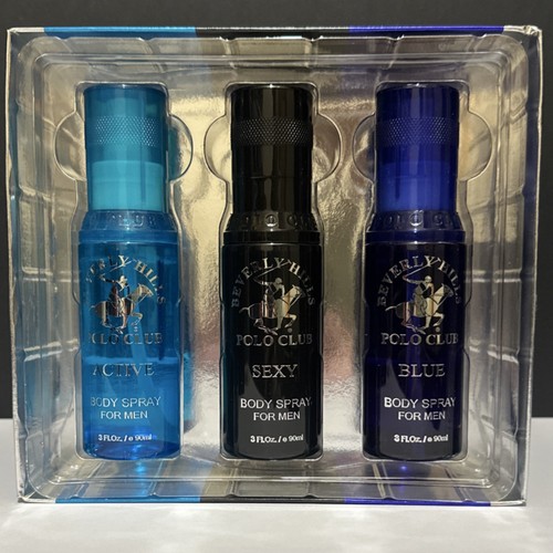 Beverly Hills Polo Club Body Spray 3-Piece Men Active Blue 3 fl oz | eBay
