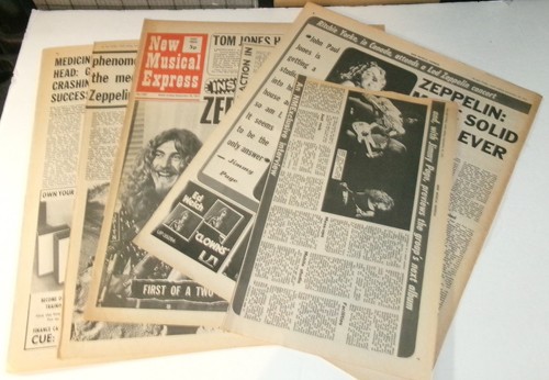 LED ZEPPELIN Vintage Original 6pc Lot Newspaper Clippings 1971 Jimmy ...