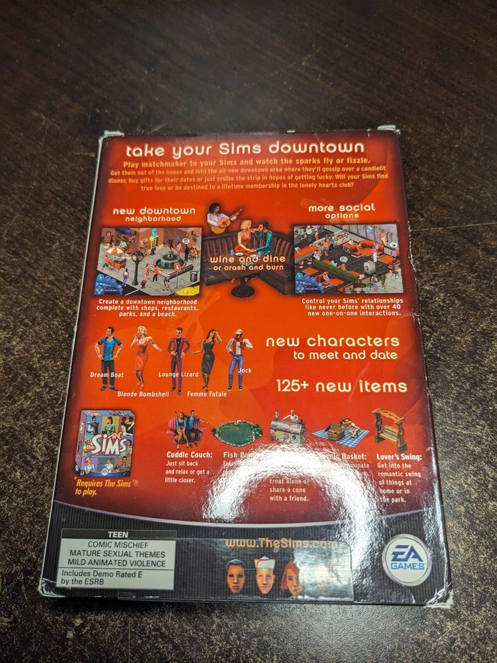 The Sims Hot Date Expansion Pack (2001, PC Game) Box | eBay