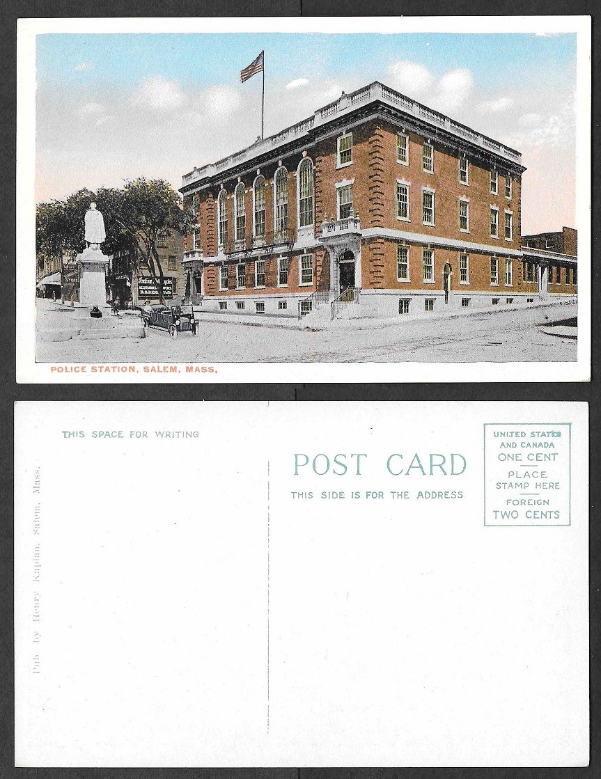 Old Massachusetts Postcard - Salem - Police Station | eBay