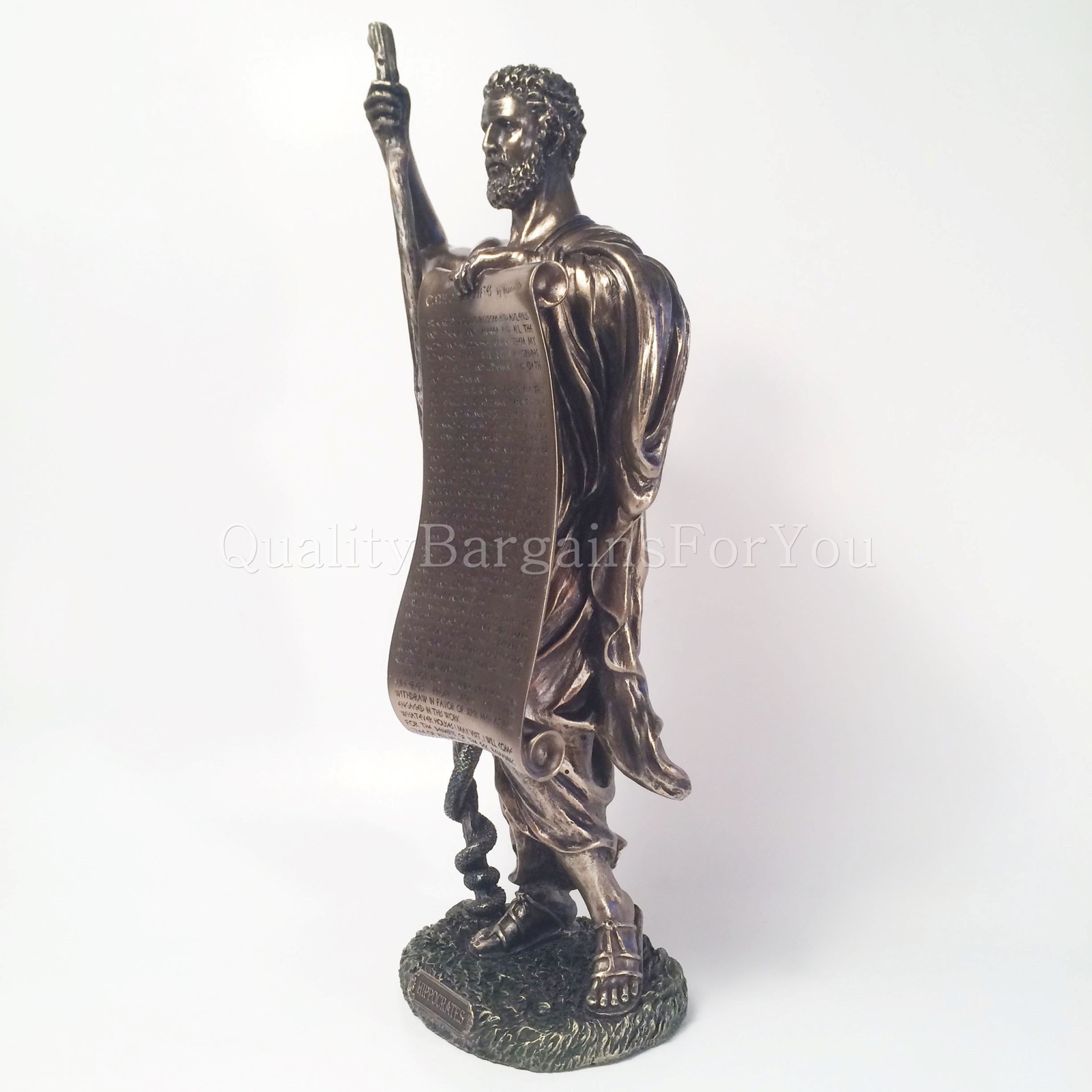 Hippocrates of Cos Holding Hippocratic Oath Physician Statue Sculpture ...