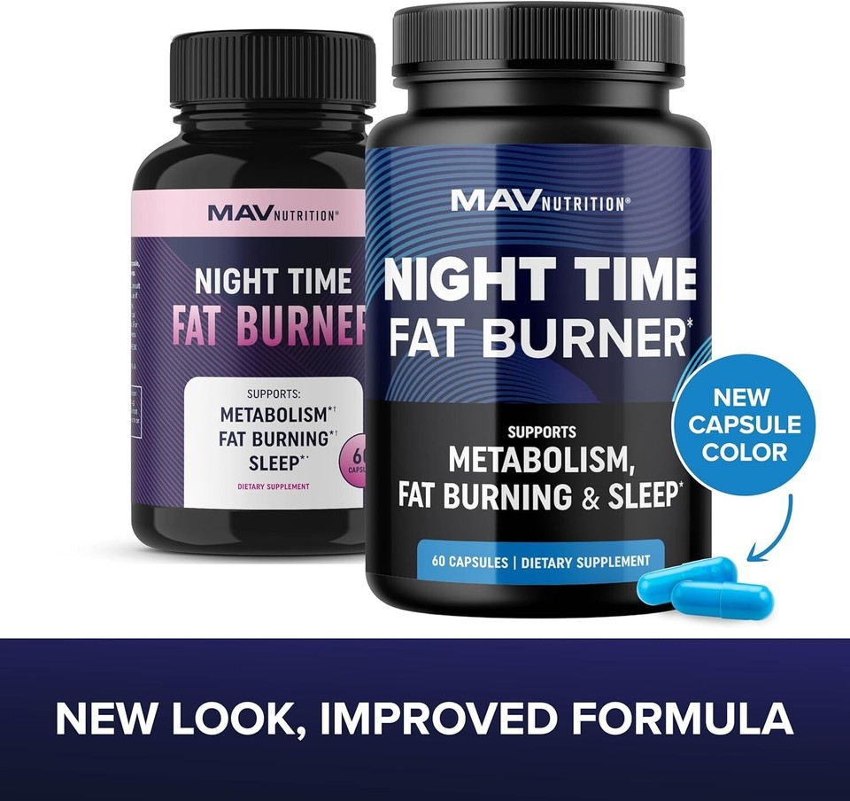 MAV Night Time Fat Burner for Weight Loss Support Sleep Aid Appetite ...