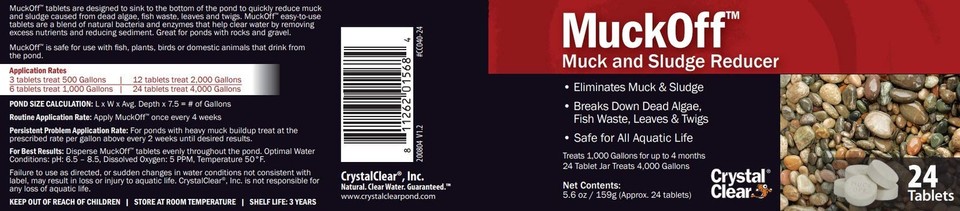 CrystalClear MuckOff, Natural Pond Muck Remover, Clears Away Muck ...
