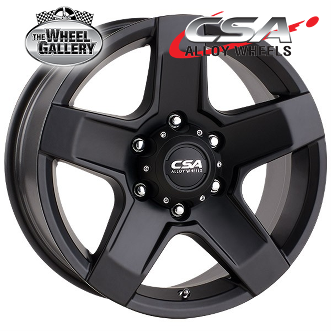 CSA Outlaw Small Cap 17x8 5/120 35P Satin Black Set of Alloy Wheel ...