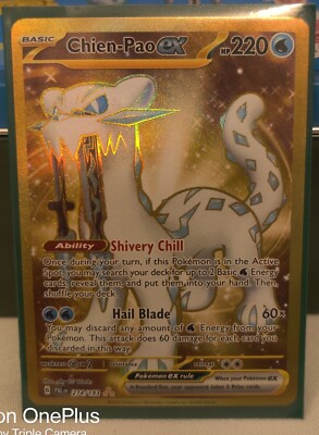 🔥 Pokemon SV Paldea Evolved Chien-Pao ex 274 Hyper Secret Rare Gold ...