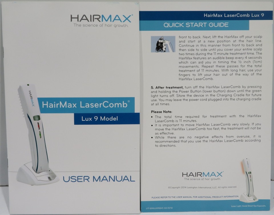HairMax Premium Lux 9 LaserComb Hair Growth Laser Light Device (tested ...
