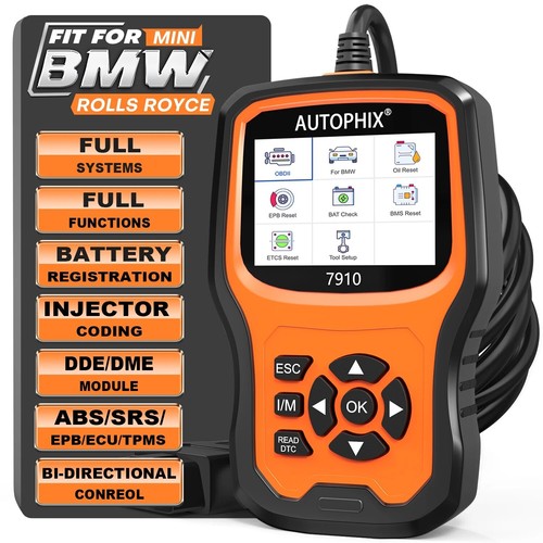 Fit For BMW OBD2 Scanner All System Code Reader SRS TPMS OIL BAT Reset ...