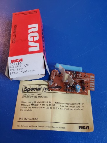 VINTAGE RCA #139685 MODULE MAD001 KLINE DRIVER NEW OLD STOCK | eBay
