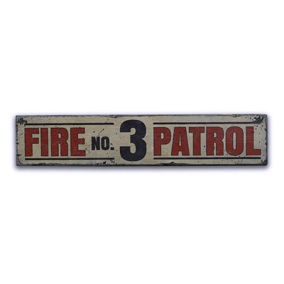 Fire Patrol Decor, Custom Firehouse Sign -Distressed Wooden Sign | eBay