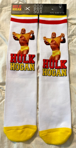 HULK HOGAN NEW SIZE 6-13 SOCKS RED YELLOW WHITE HOLLYWOOD NWO WWE WWF ...