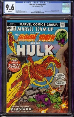 Marvel Team Up # 18 CGC 9.6 White (Marvel, 1974) Human Torch & Hulk ...