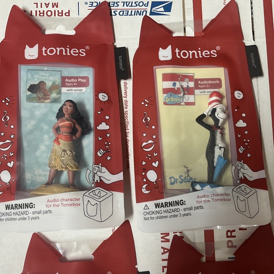 LOT of 6 TONIES Audio Characters Pigeon Pete Cat In The Hat Spookley ...