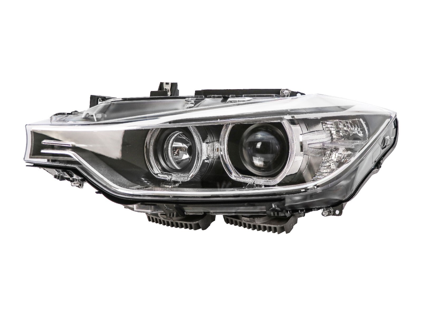 DEPO U Ring LED Angel Eyes Halo Rings Projector Headlight For 12-15 BMW ...
