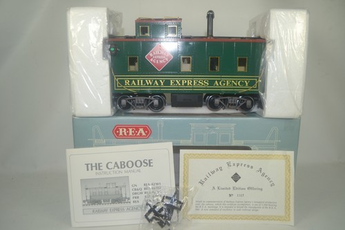 REA G SCALE RAILWAY EXPRESS AGENCY CABOOSE, SMOKER, UNRUN-BOXED | eBay