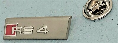 Audi Pin RS4 Silver Red Enamelled - Dimensions 32x9mm (2) | eBay