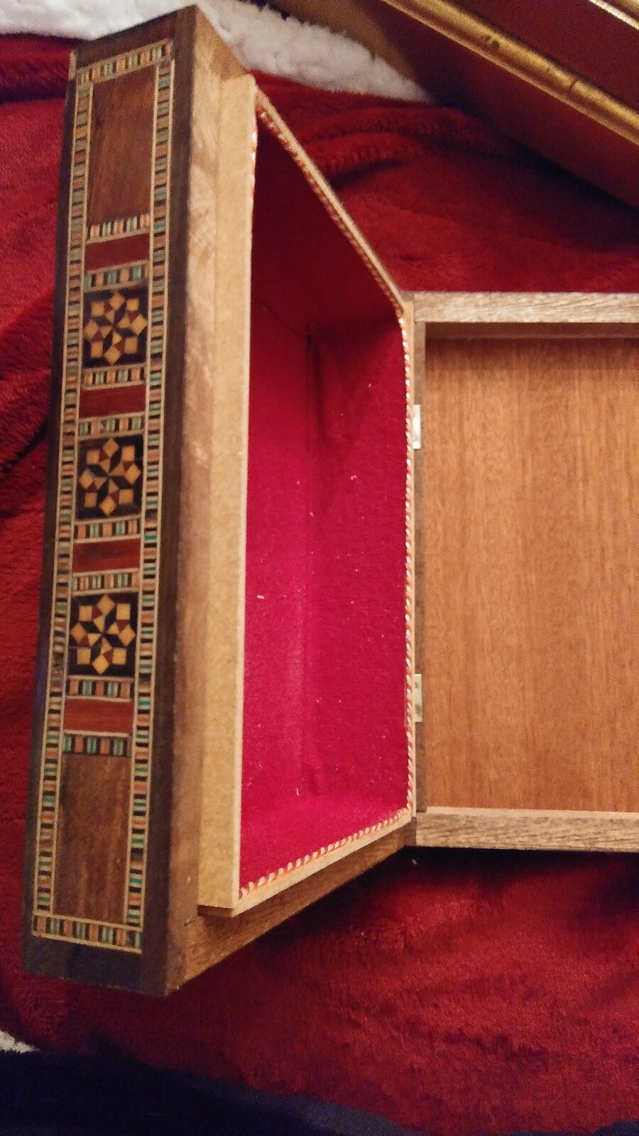 BEAUTIFUL HANDMADE DECORATIVE IRAQ SOUVENIR MARQUETRY WOOD TRINKET ...