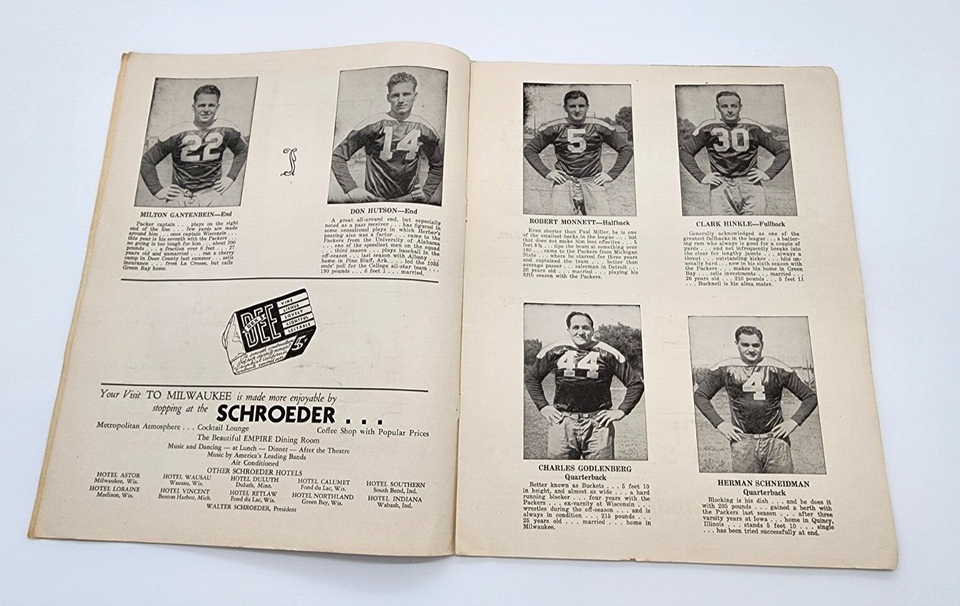 PHILADELPHIA EAGLES @ GREEN BAY PACKERS - NFL FOOTBALL PROGRAM - 1937 ...